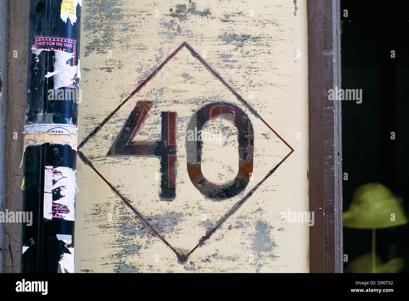 Number on wall Stock Photo - Alamy