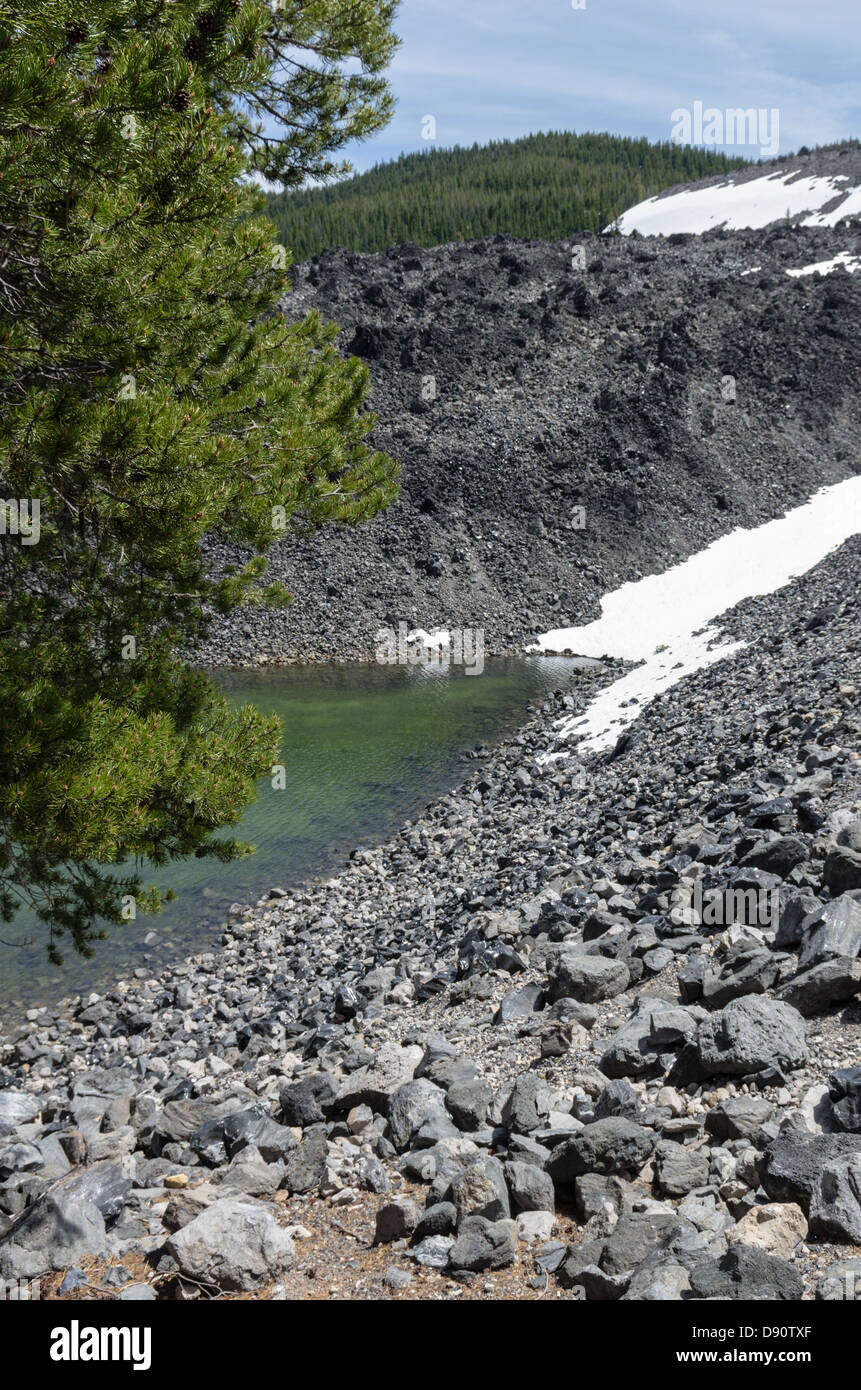 Lava beds at Newberry National Volcanic Monument. Eastern Oregon, USA ...