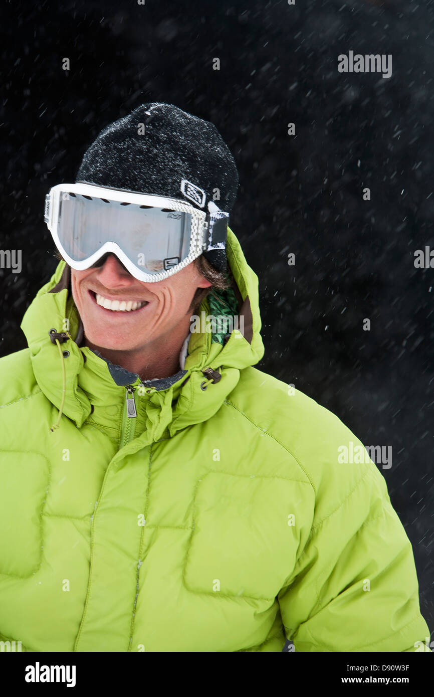 Portrait of male skier Stock Photo - Alamy