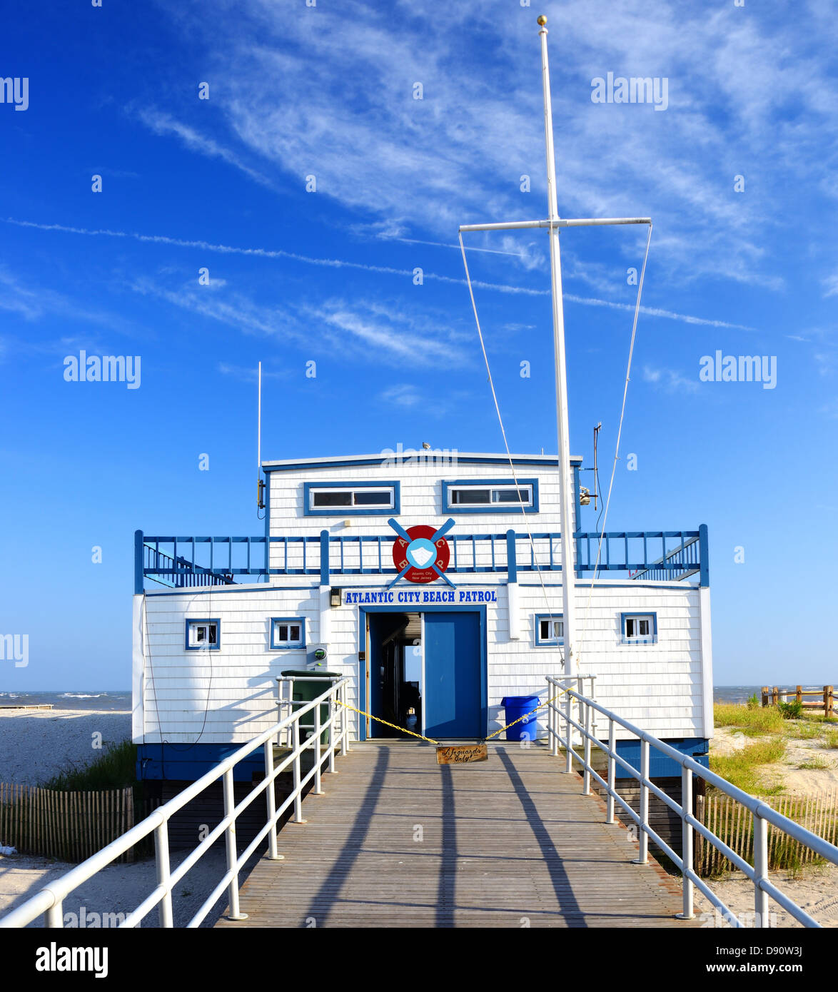 Atlantic City New Jersey Life Guard post Stock Photo - Alamy