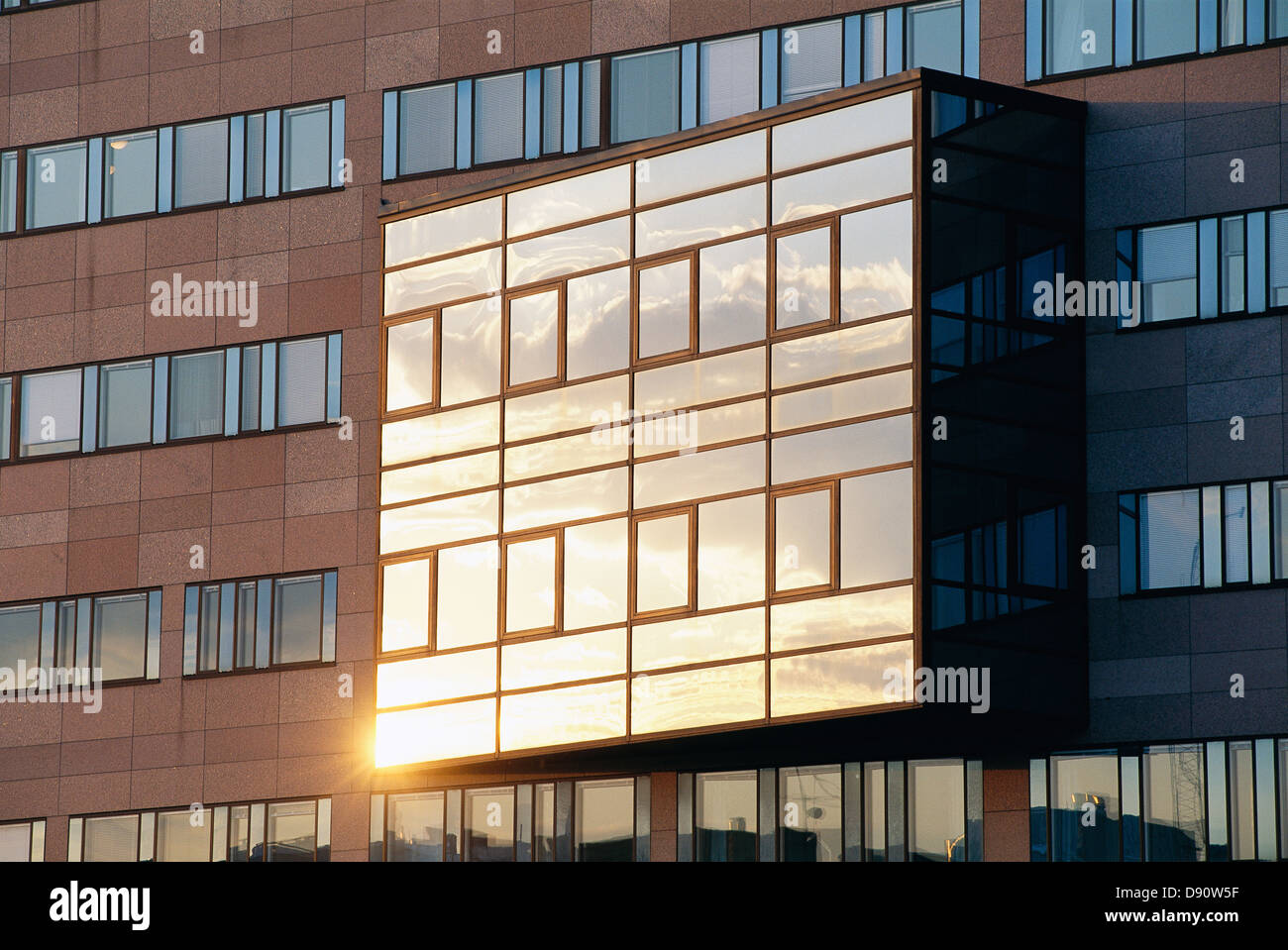 Building exterior with glass frames Stock Photo - Alamy