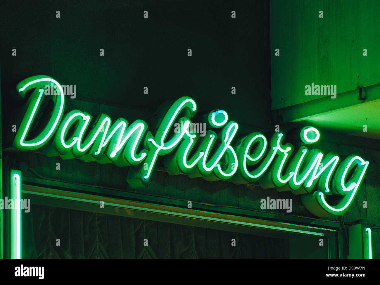 Neon light advertisement Stock Photo - Alamy