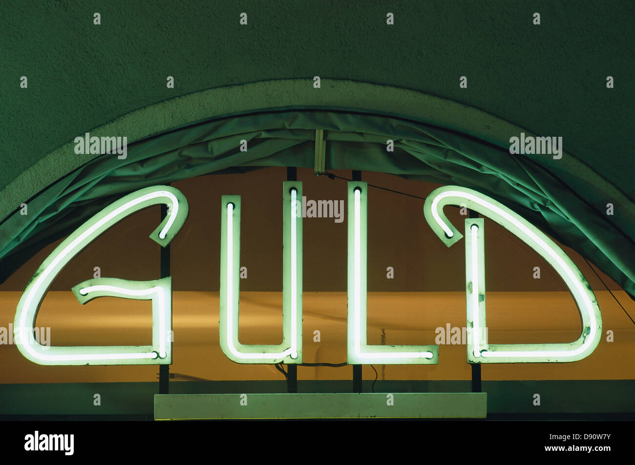 Neon light advertisement Stock Photo - Alamy