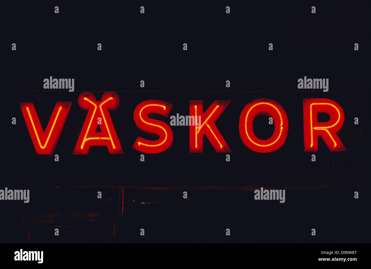 Neon light advertisement Stock Photo - Alamy