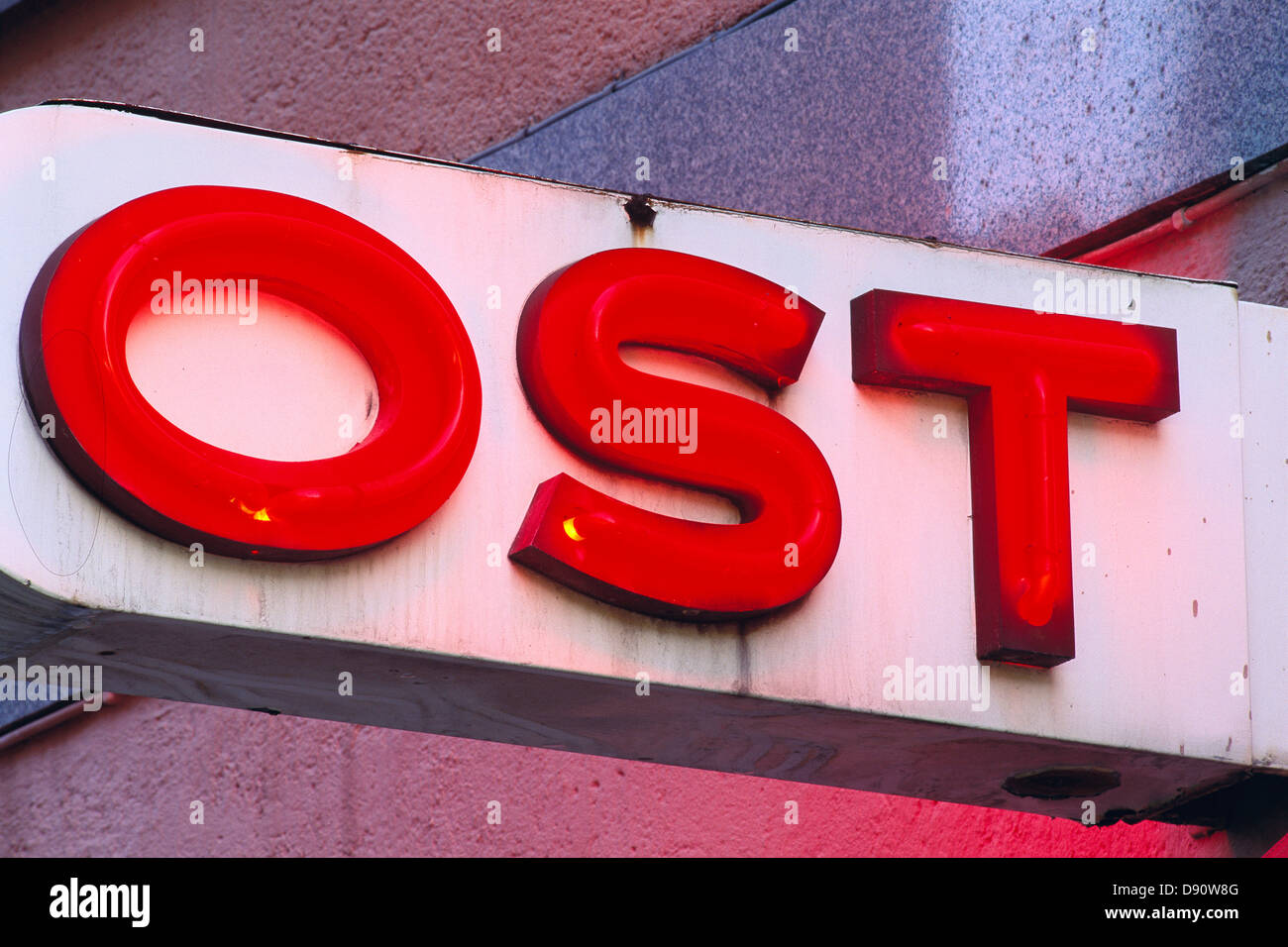 Neon light advertisement Stock Photo - Alamy