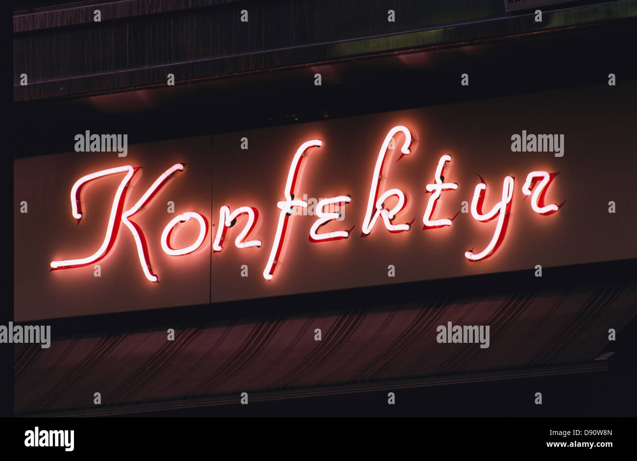 Neon light advertisement Stock Photo - Alamy