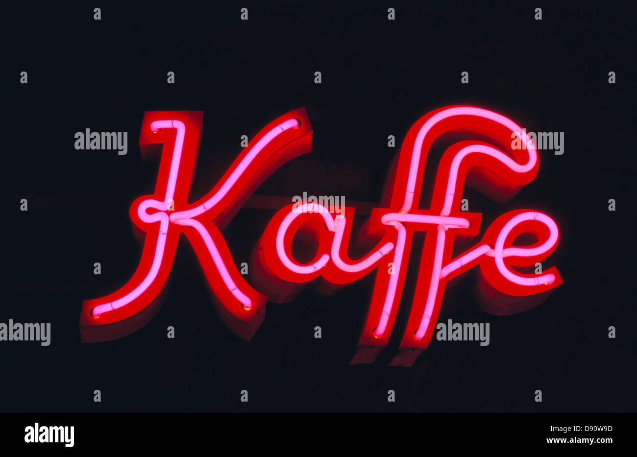 Neon light advertisement Stock Photo - Alamy