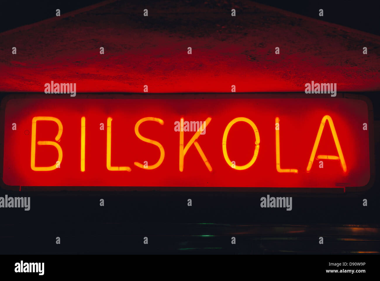 Neon light advertisement Stock Photo - Alamy