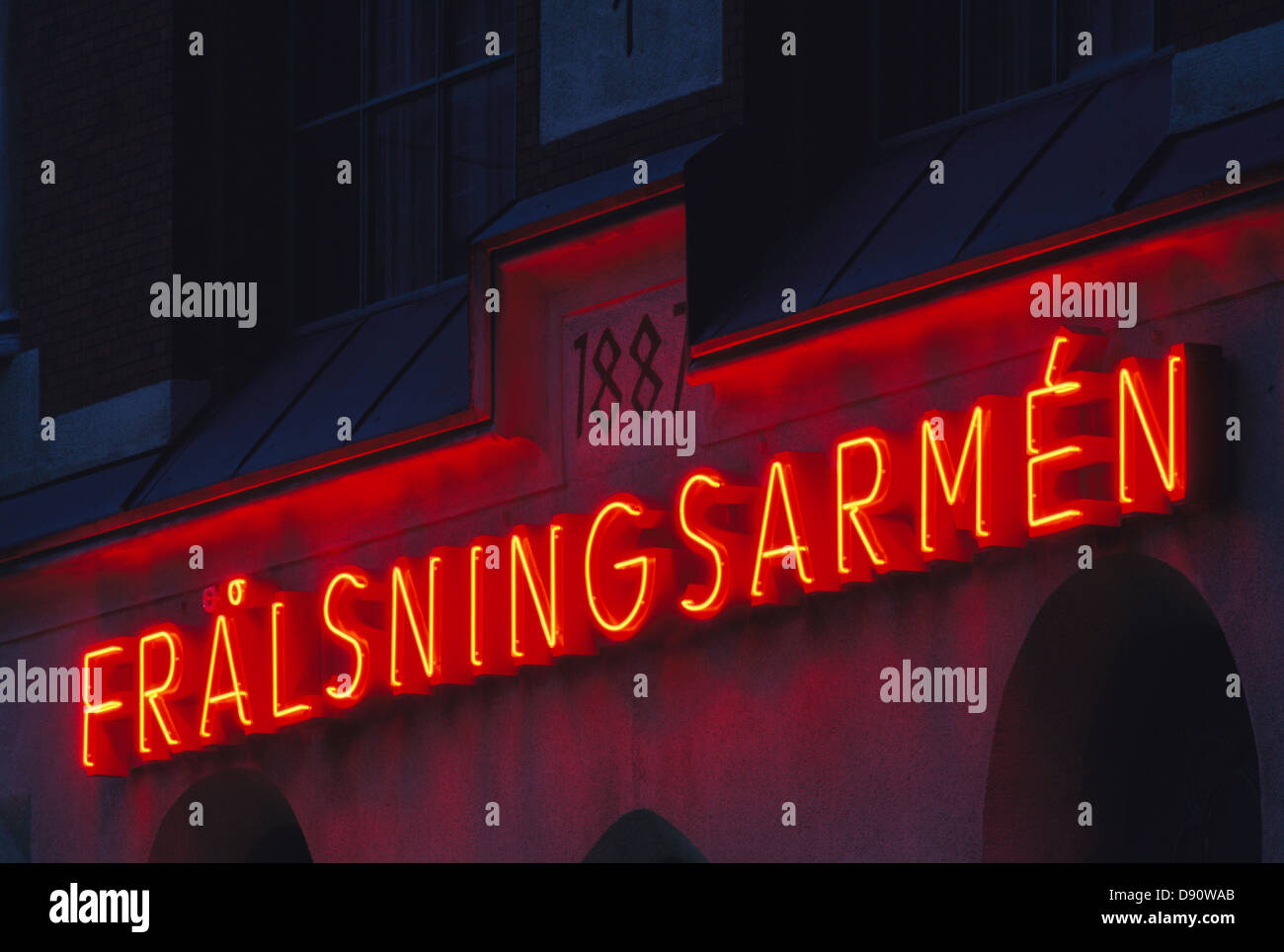 Neon light advertisement Stock Photo - Alamy