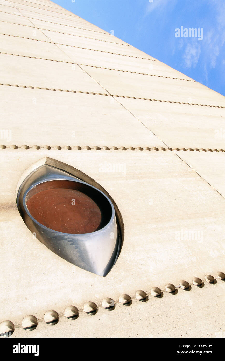 Eye shaped window on wall of building, low angle view Stock Photo - Alamy
