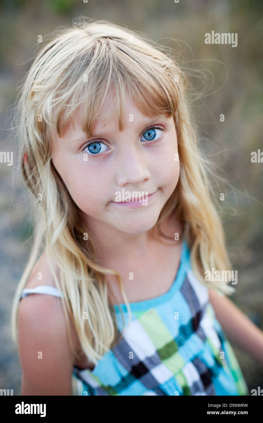 Portrait of girl with blue eyes Stock Photo - Alamy