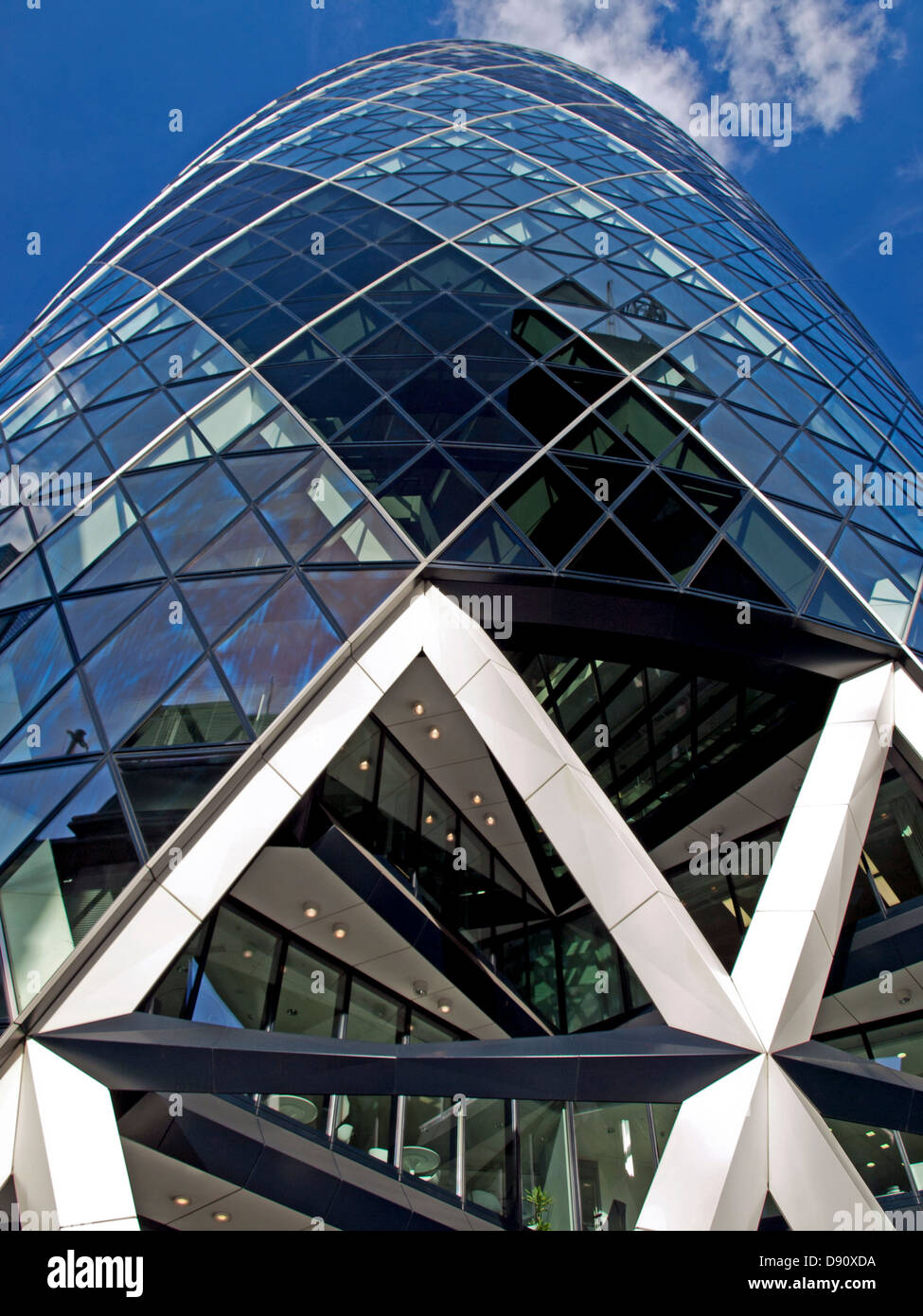 Detail of 30 St Mary Axe (the Gherkin,Swiss Re Building),City of London ...
