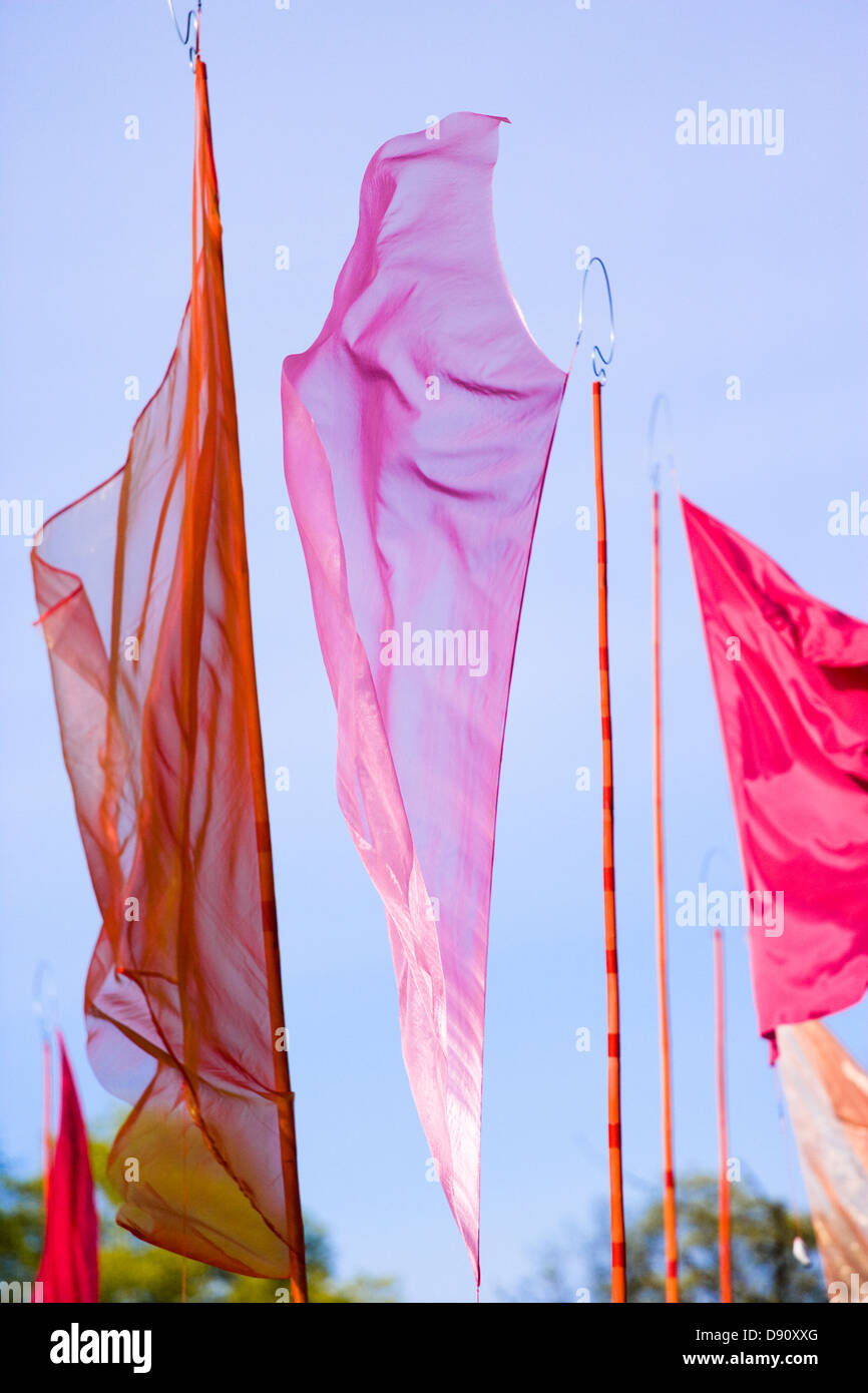Colored cloth against blue sky Stock Photo - Alamy
