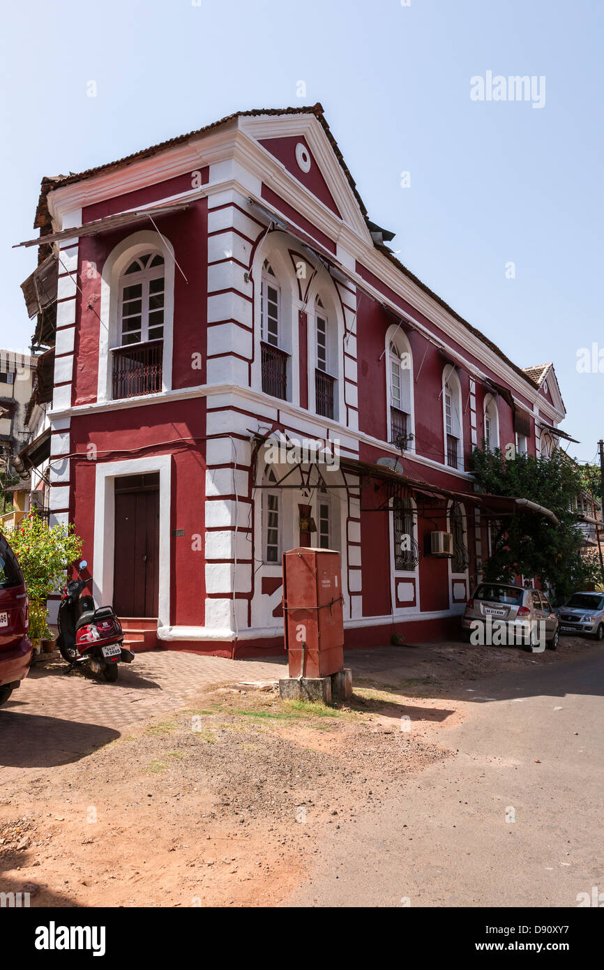 Fontainhas is an old Latin Quarter in the city of Panaji in Goa Stock ...