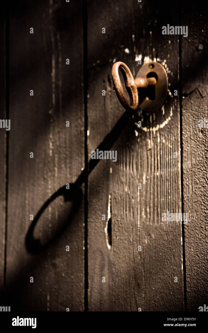 Rusty key in a kehole, Gotland, Sweden Stock Photo - Alamy