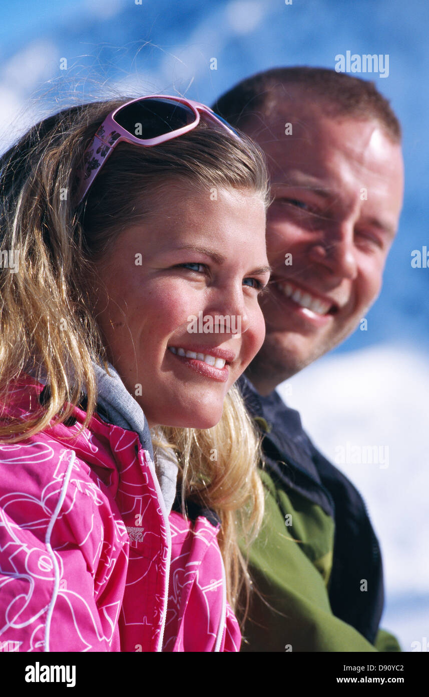 Portrait of a Scandinavian couple in the Alps, France Stock Photo - Alamy