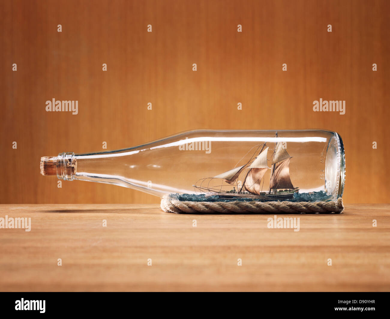 Ship in bottle Stock Photo - Alamy