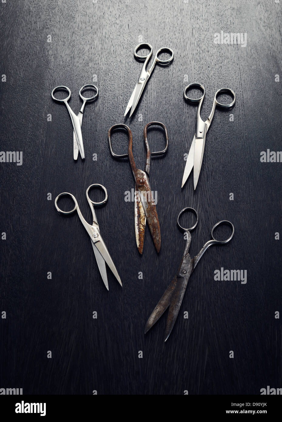 Old and new scissors Stock Photo - Alamy