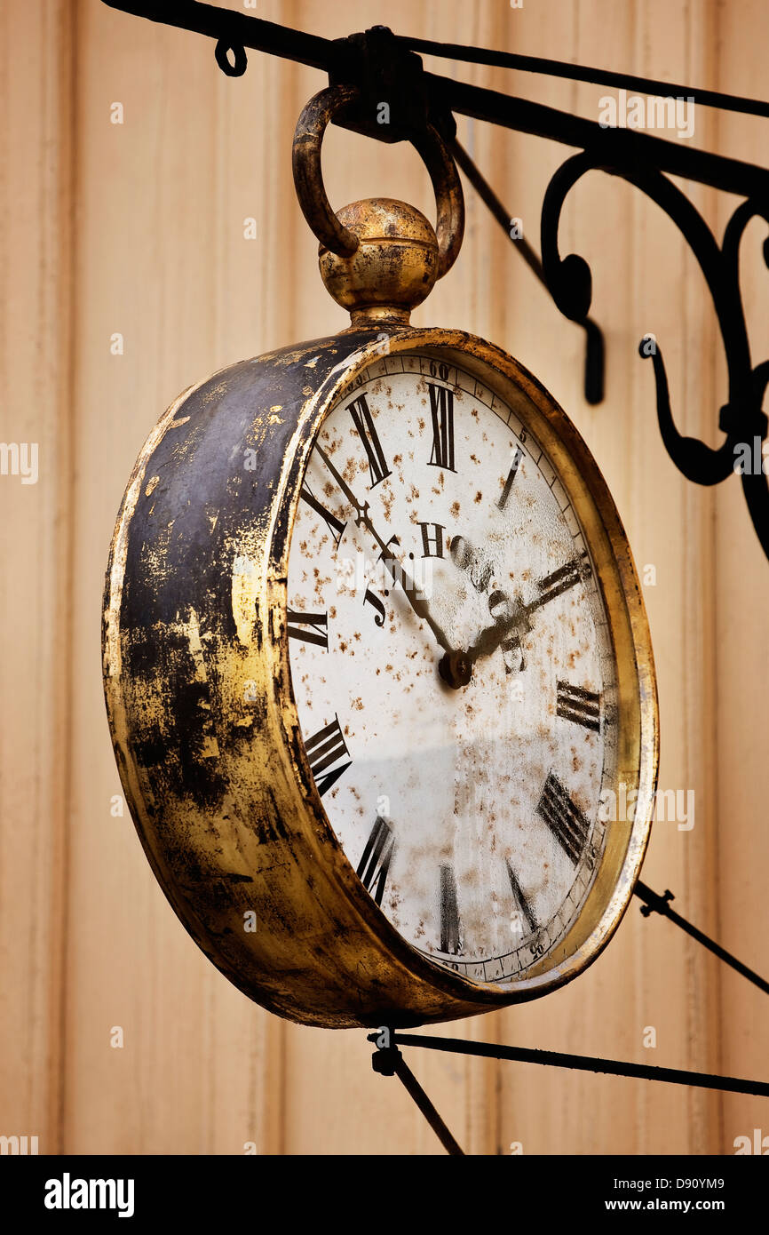 Close up of old clock Stock Photo - Alamy