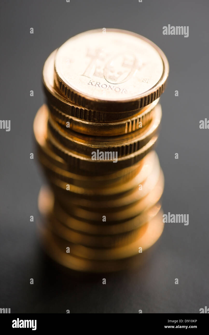 Stack of coins Stock Photo - Alamy