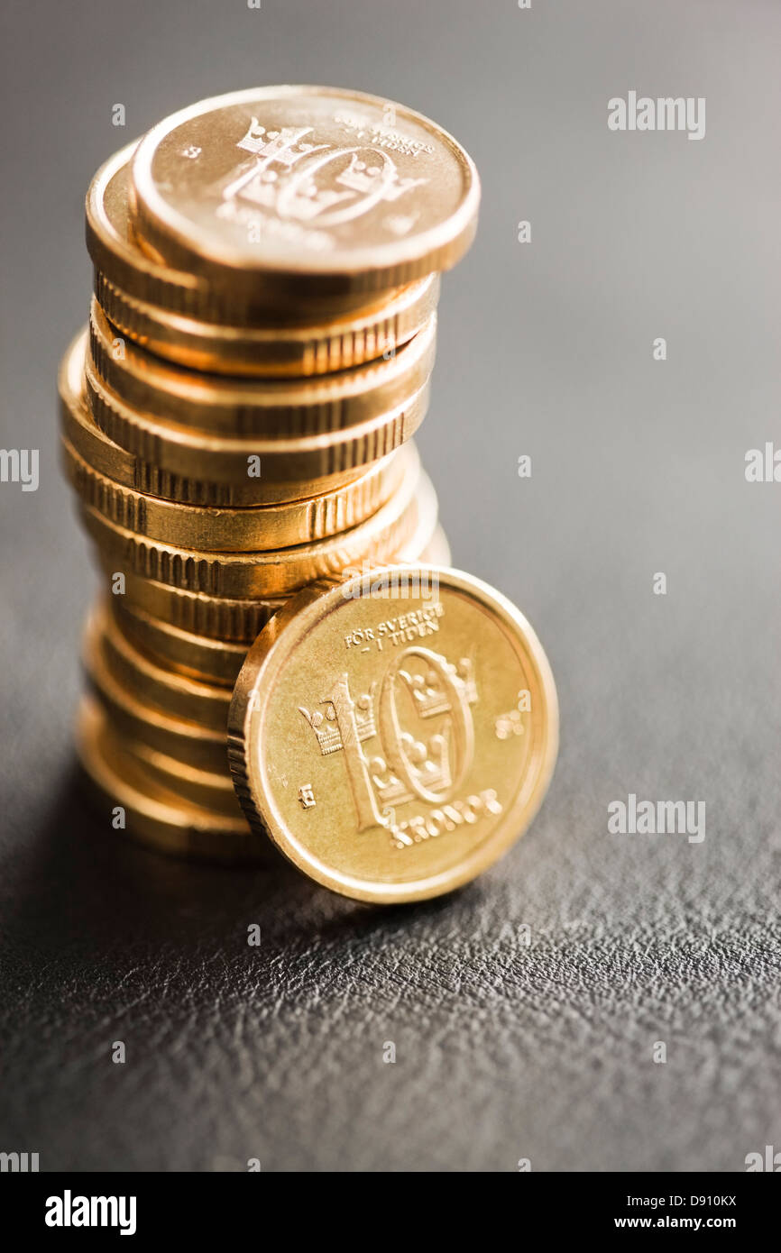 Stack of coins Stock Photo - Alamy