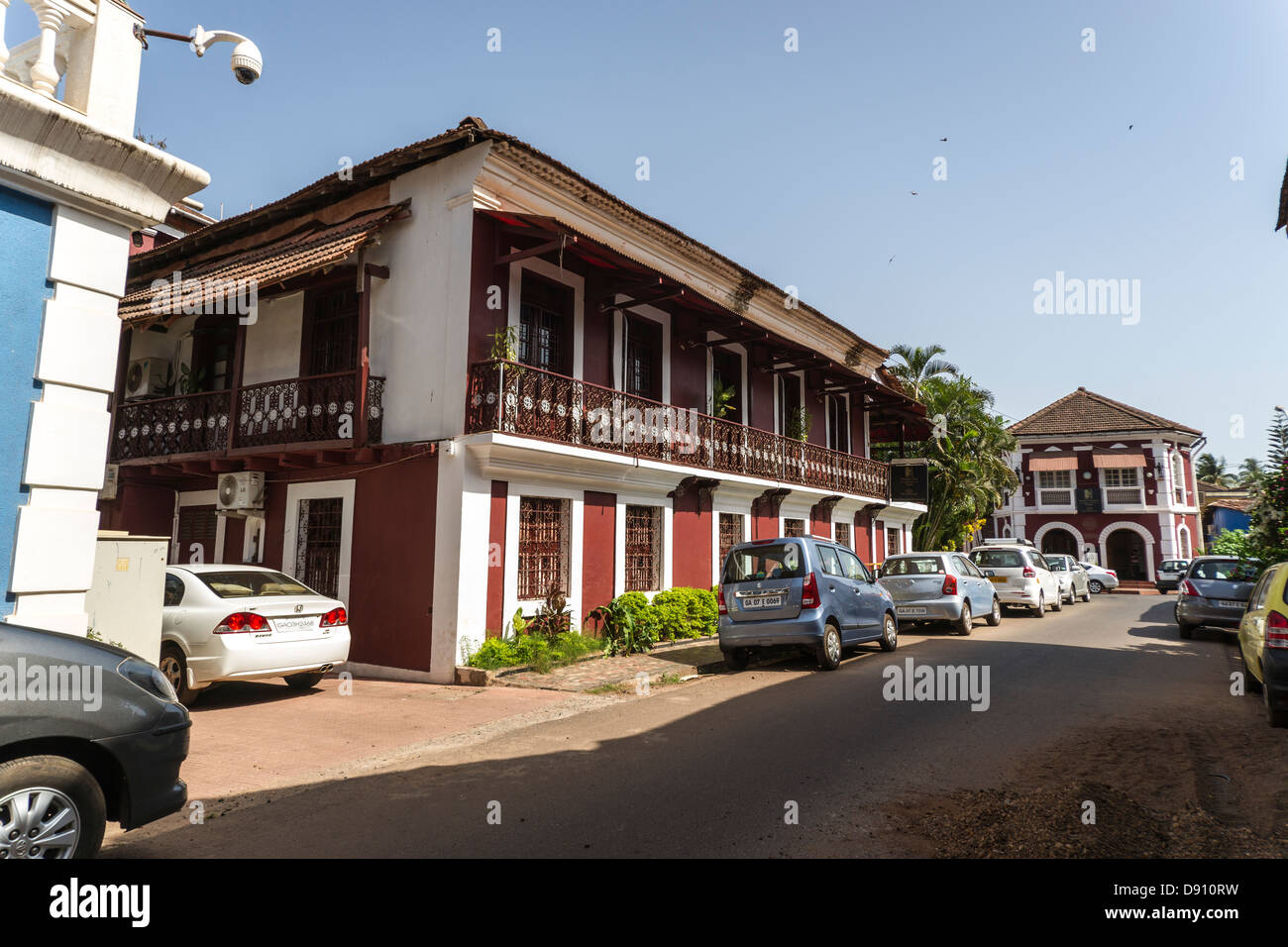 Fontainhas is an old Latin Quarter in the city of Panaji in Goa Stock ...
