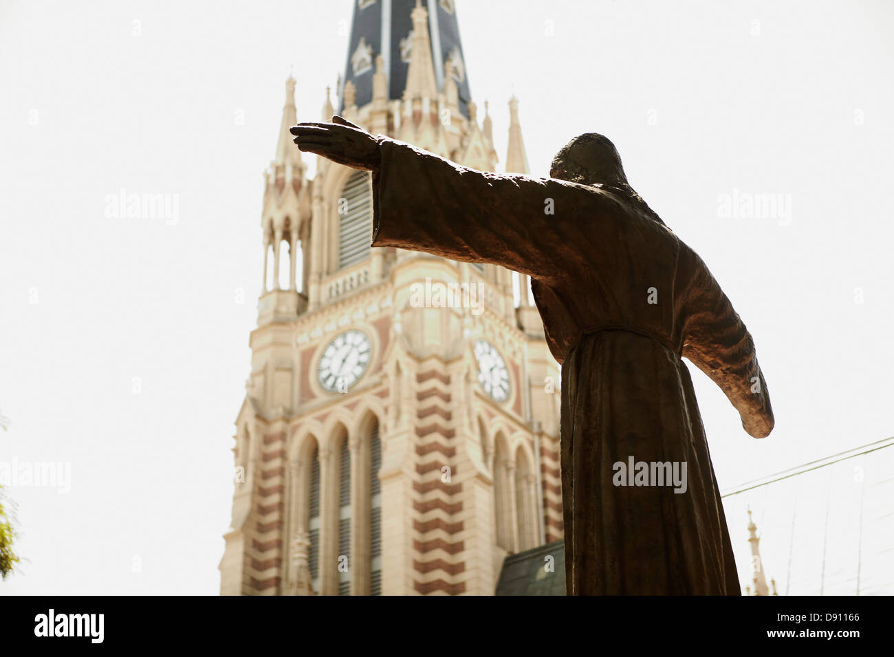 Statue of Jesus outside church Stock Photo - Alamy