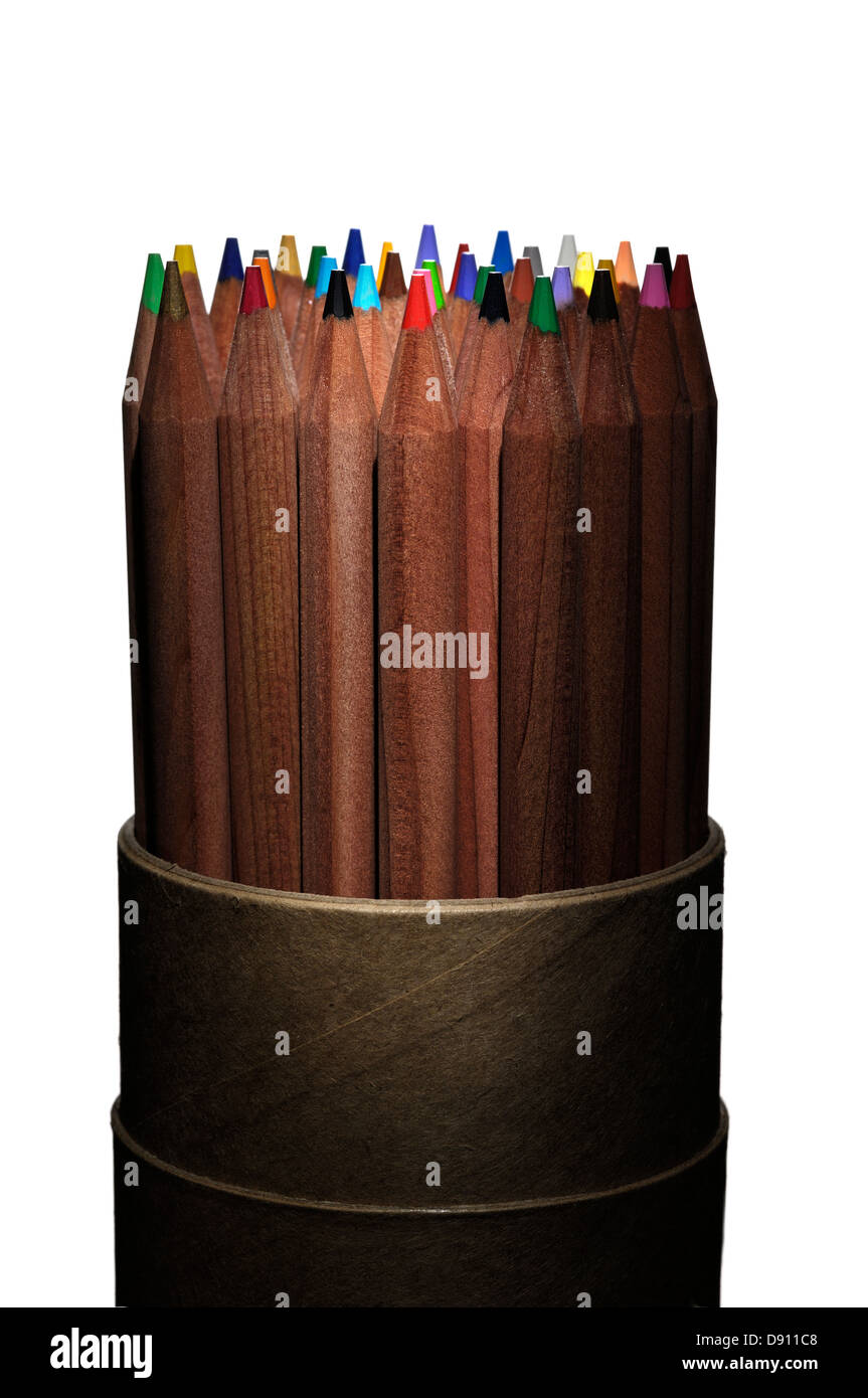 Vertical shot colored pencils hi-res stock photography and images - Alamy