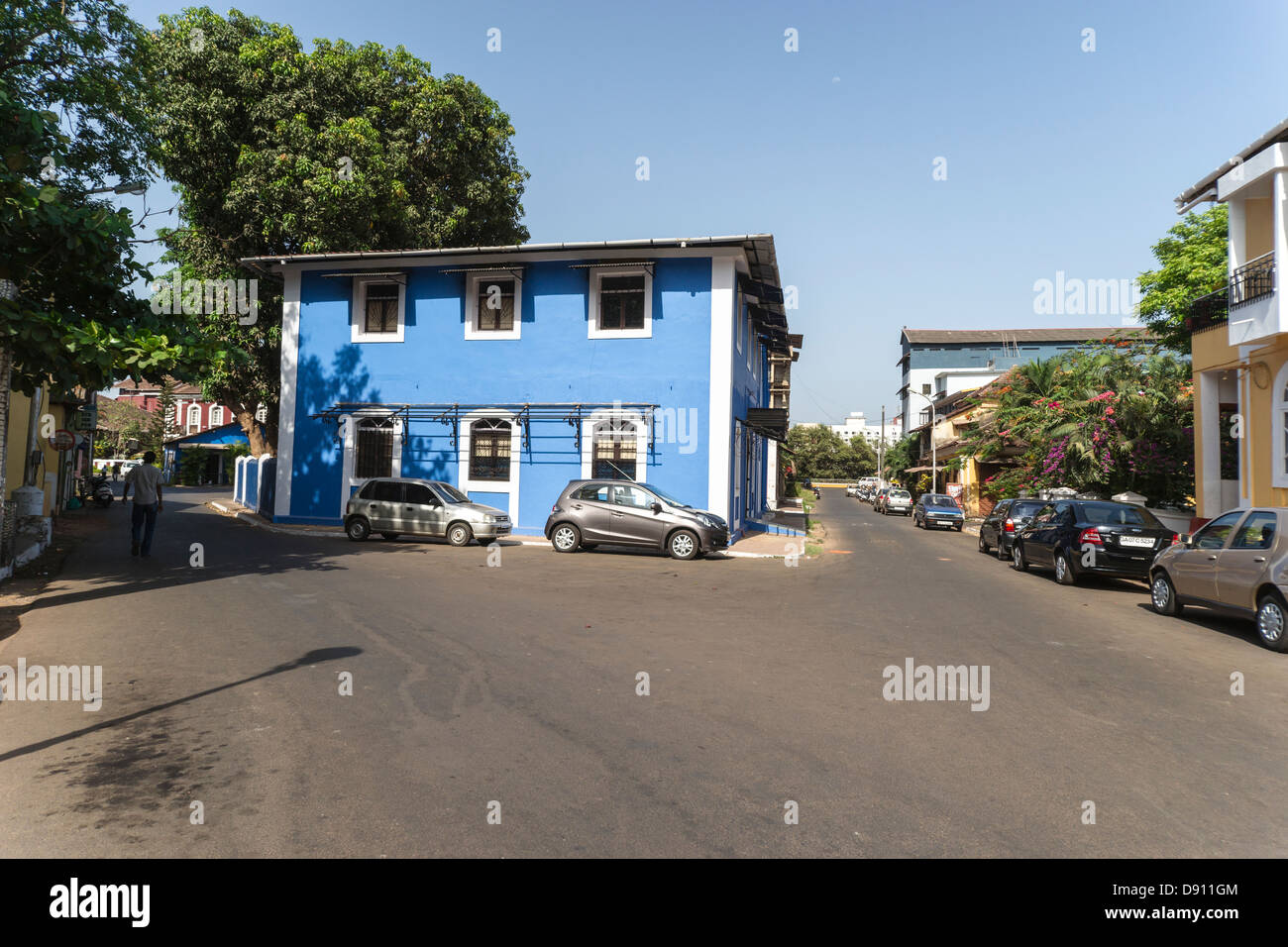 Fontainhas is an old Latin Quarter in the city of Panaji in Goa Stock ...
