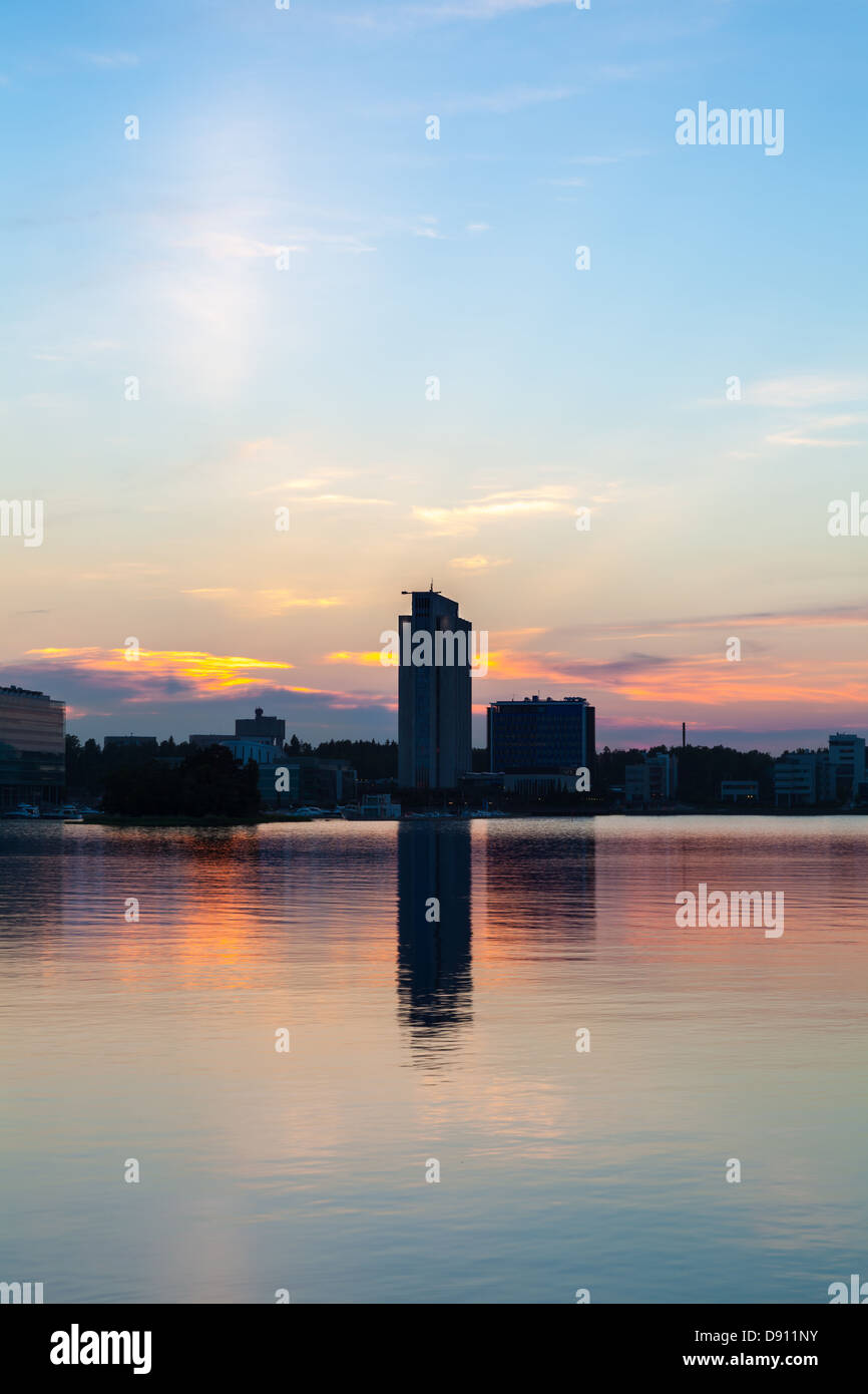 Beautiful sunset at Keilaniemi, Espoo Stock Photo - Alamy
