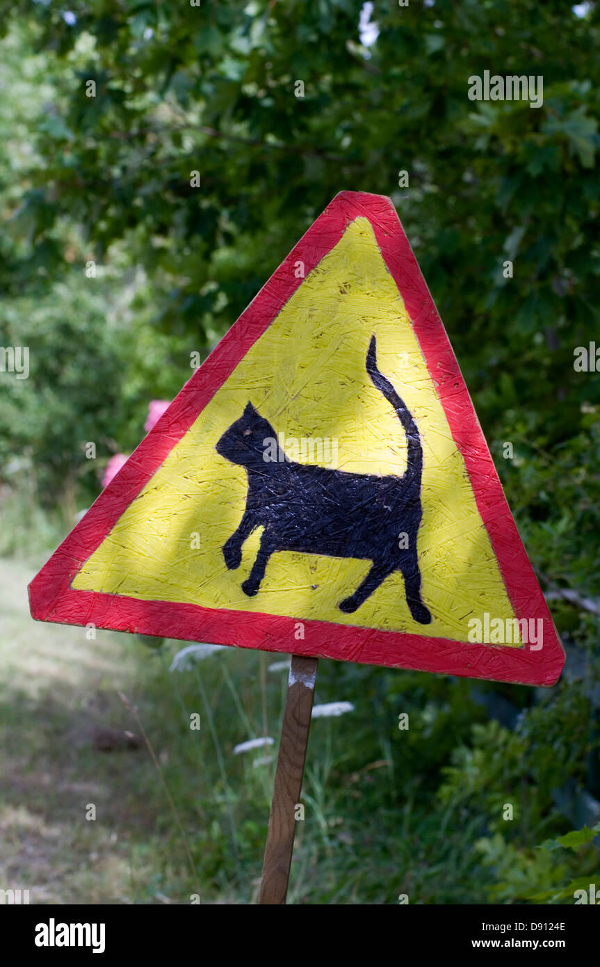 Warning sign, Gotland, Sweden Stock Photo - Alamy