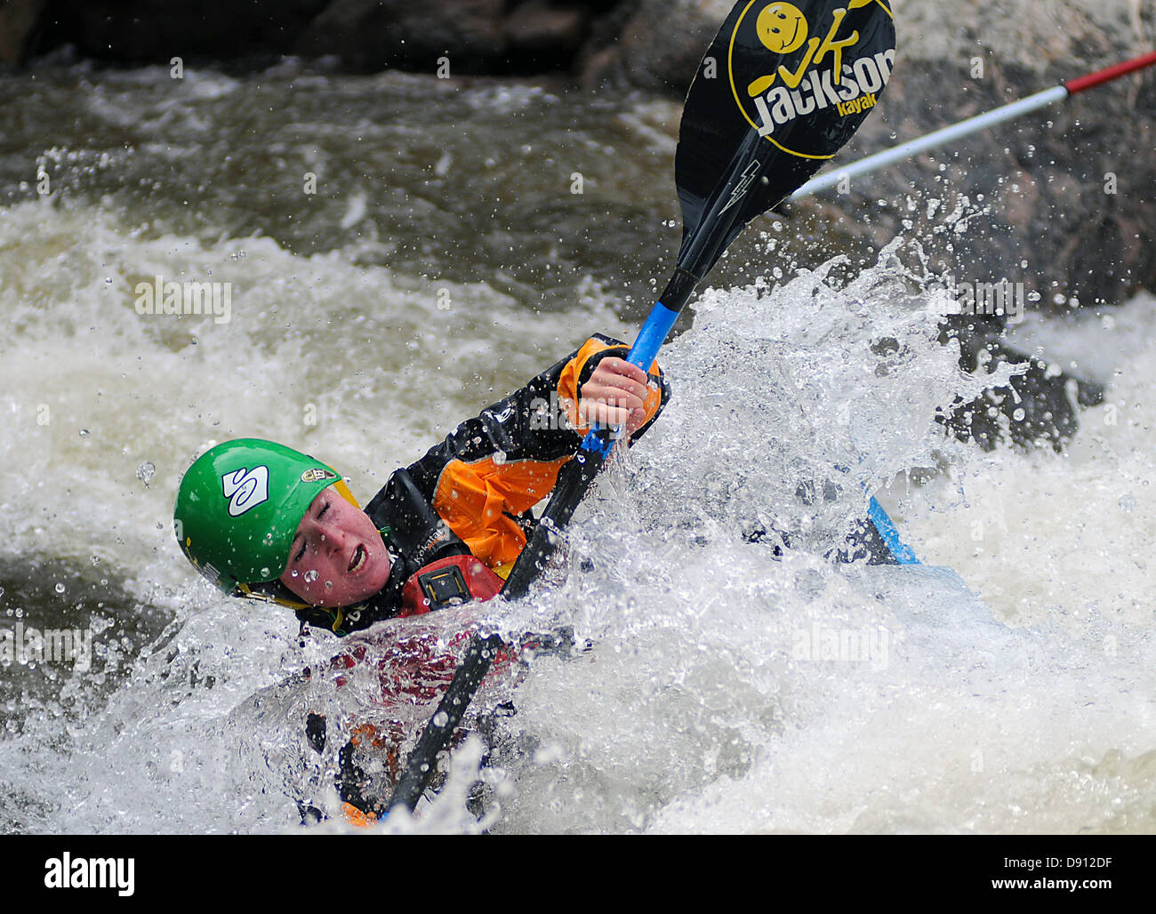Colorado, USA. June 7, 2013: New Zealand's, Courtney Kerin, competes in ...