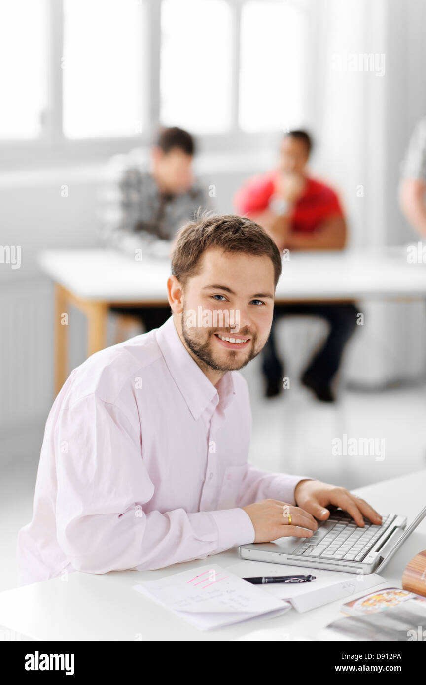 Student working laptop in library hi-res stock photography and images ...