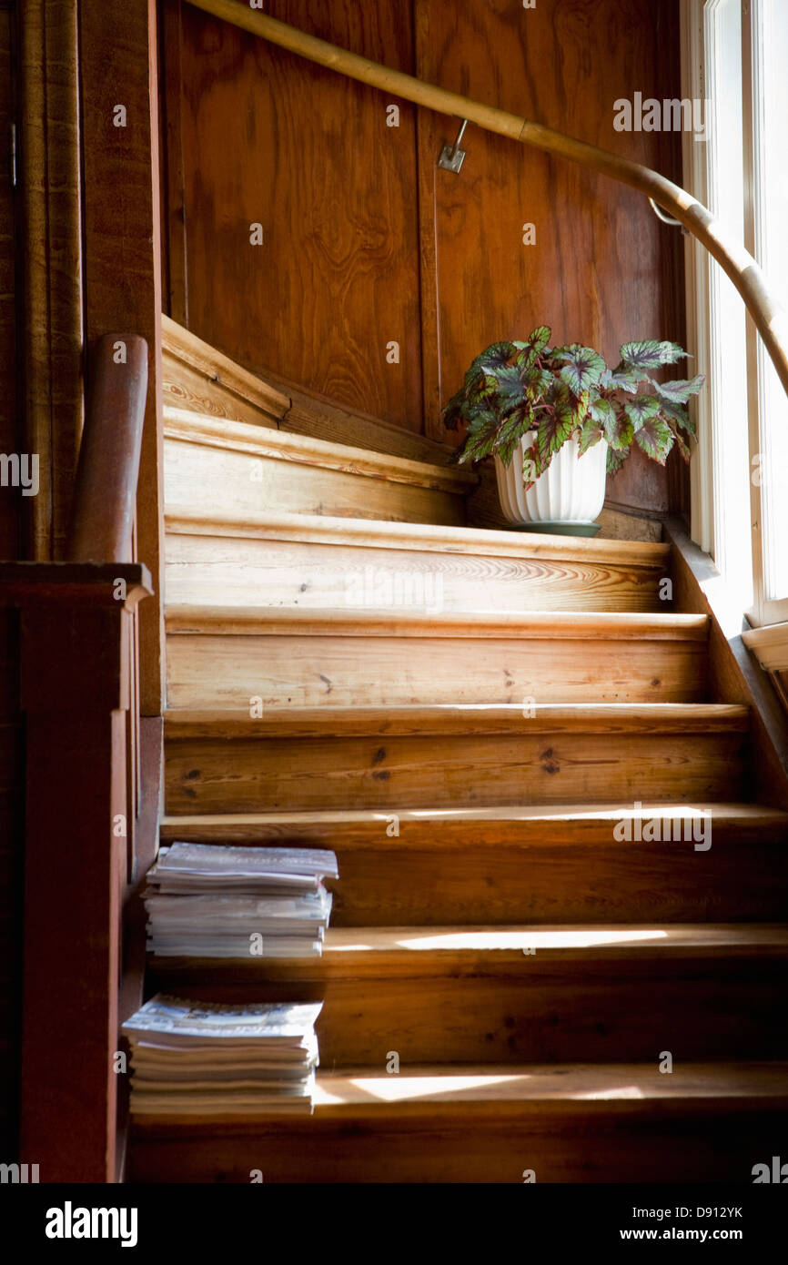 Low wooden stairs hi-res stock photography and images - Alamy