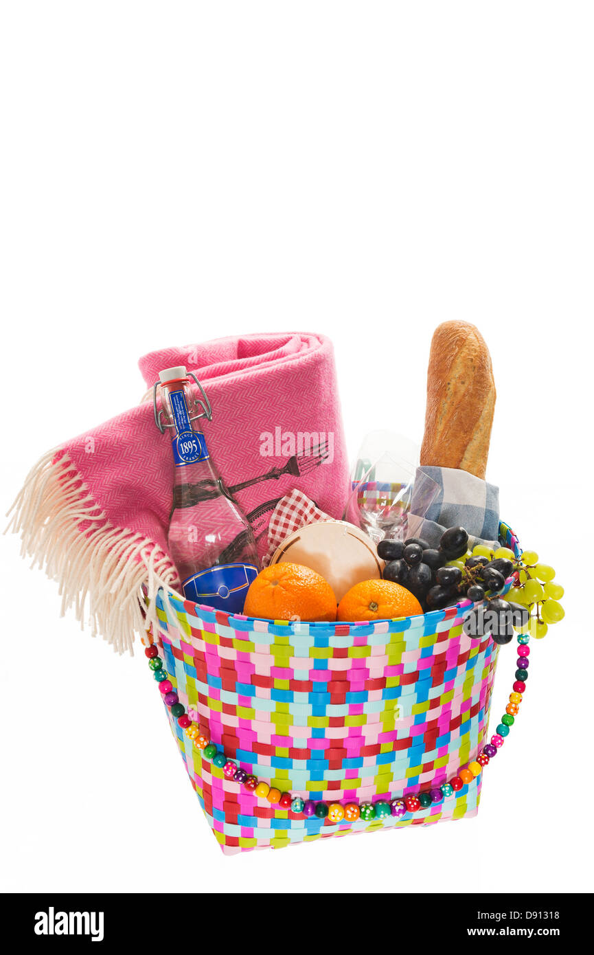 Picnic food blanket not wine Cut Out Stock Images & Pictures - Alamy