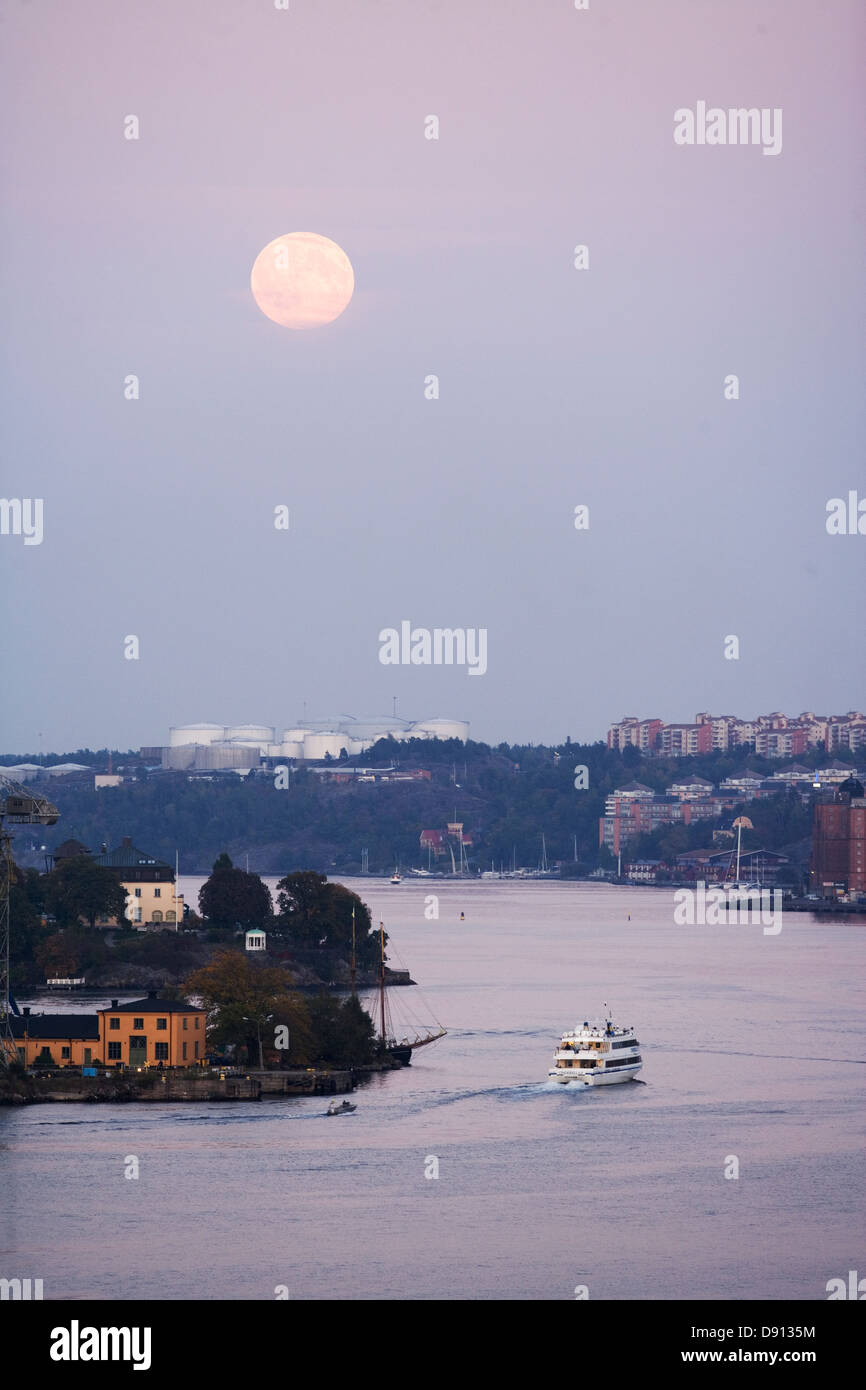 Full moon in Stockholm, Sweden Stock Photo - Alamy