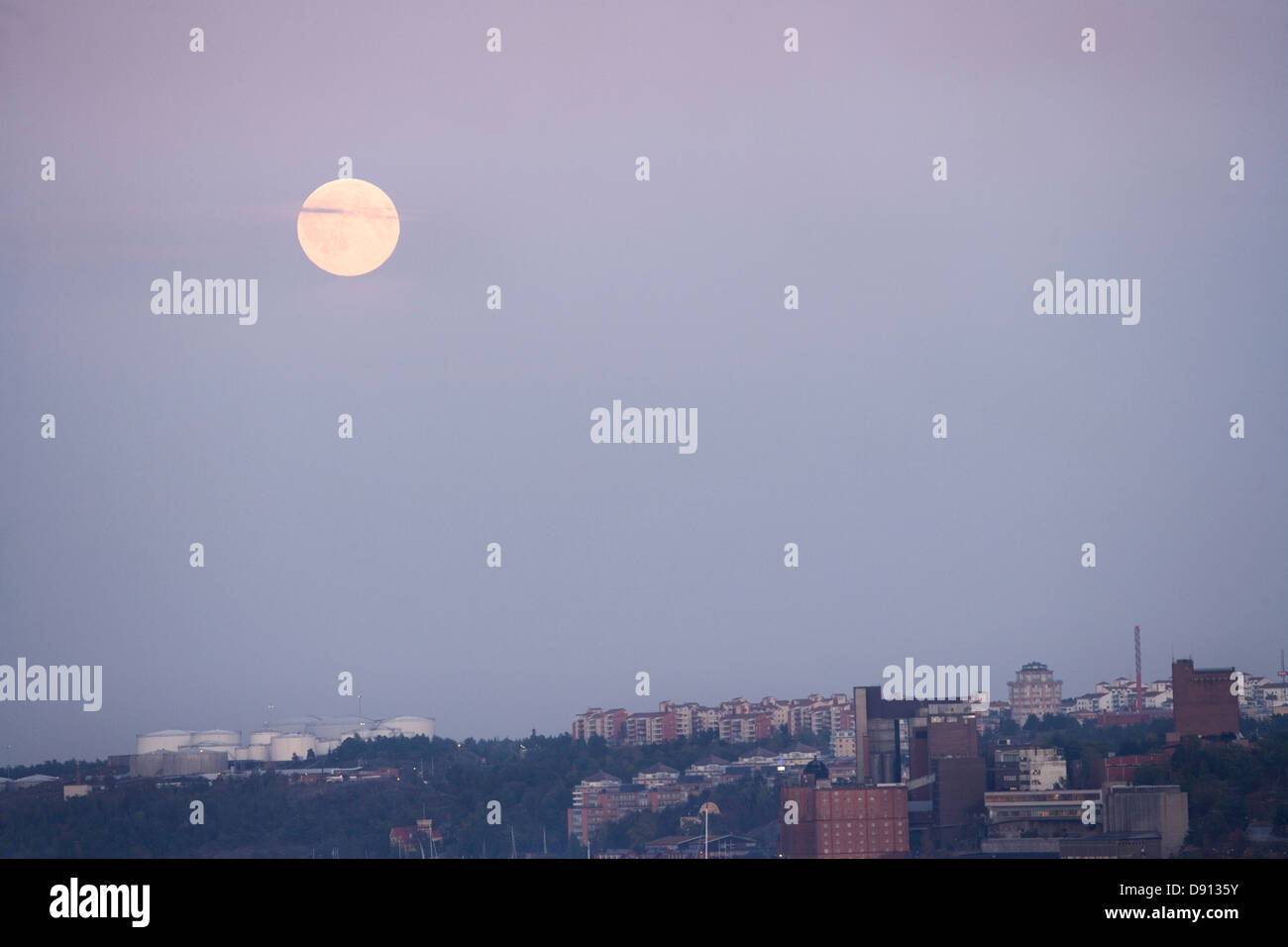 Full moon in Stockholm, Sweden Stock Photo - Alamy