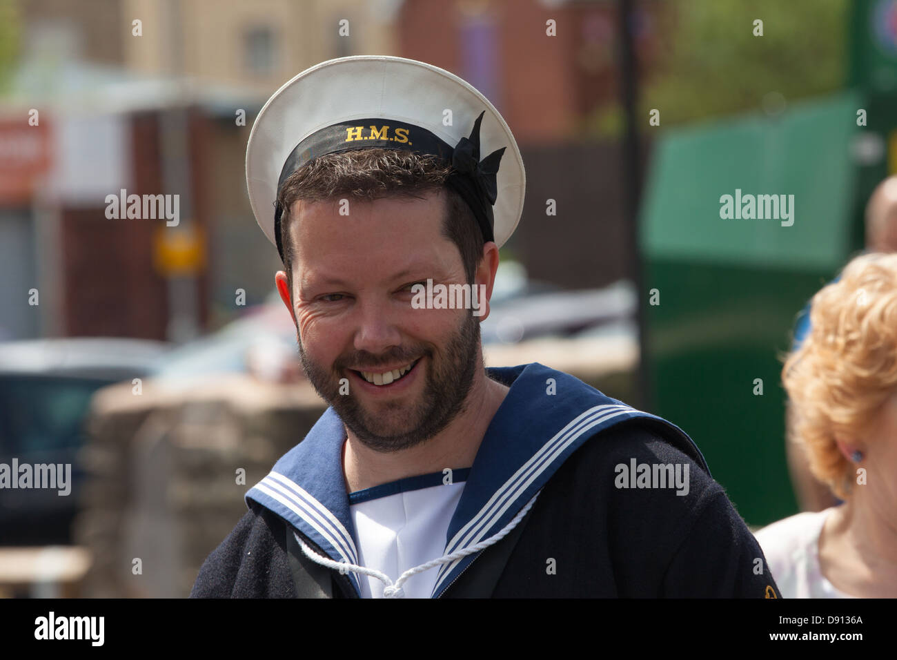 A sailor at the Ramsbottom 1940's War Weekend in Lancashire Stock Photo ...