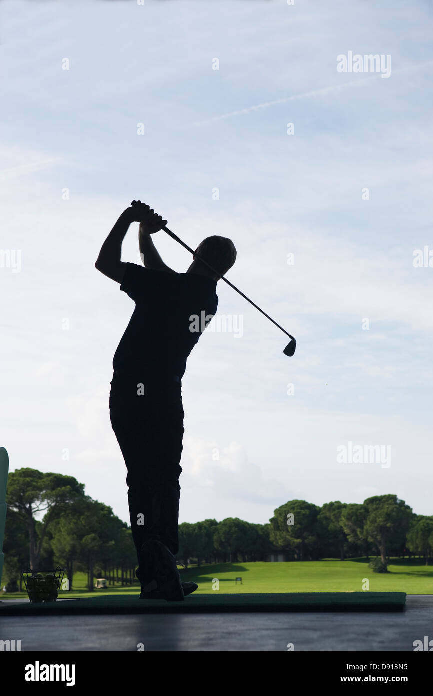 A Scandinavian man playing golf, Turkey Stock Photo - Alamy