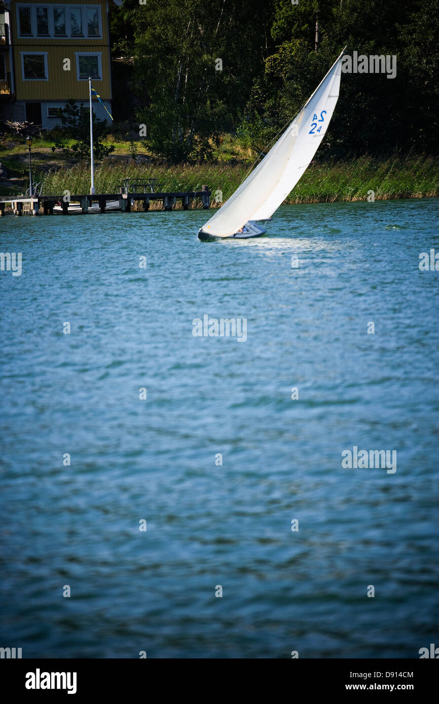 A sailing-boat, Sweden Stock Photo - Alamy