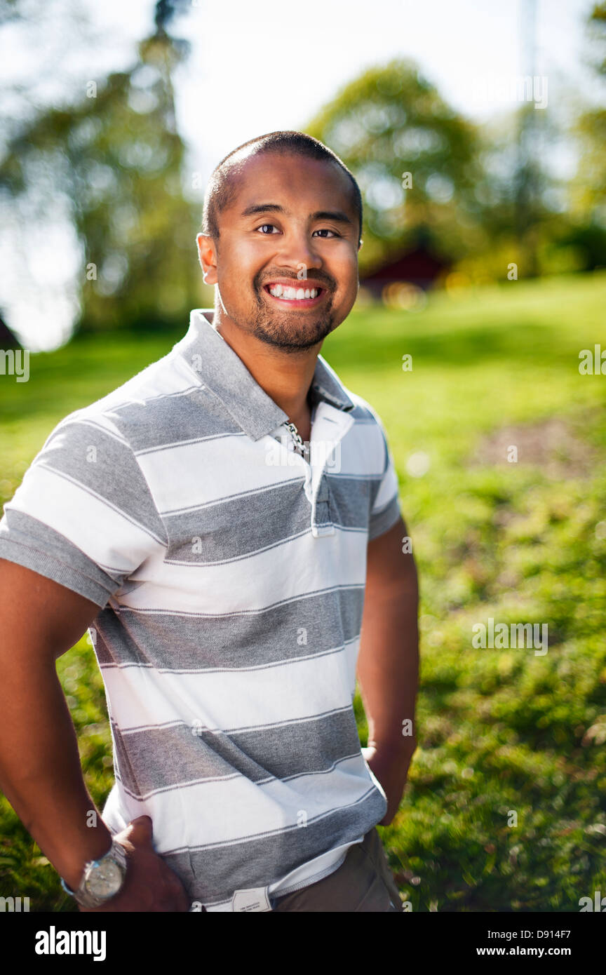 Portrait of smiling man Stock Photo - Alamy
