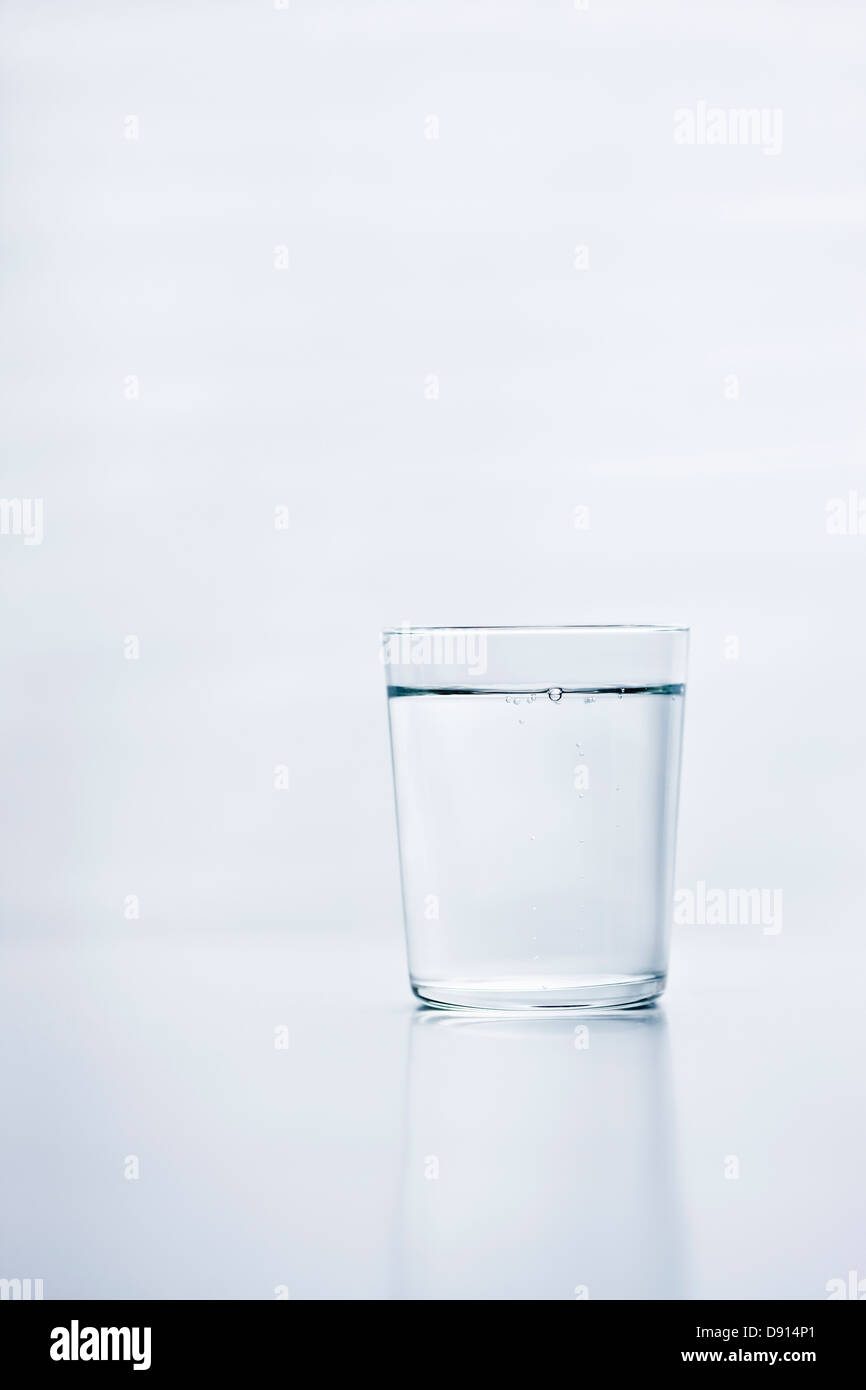 Studio shot of glass of water Stock Photo - Alamy