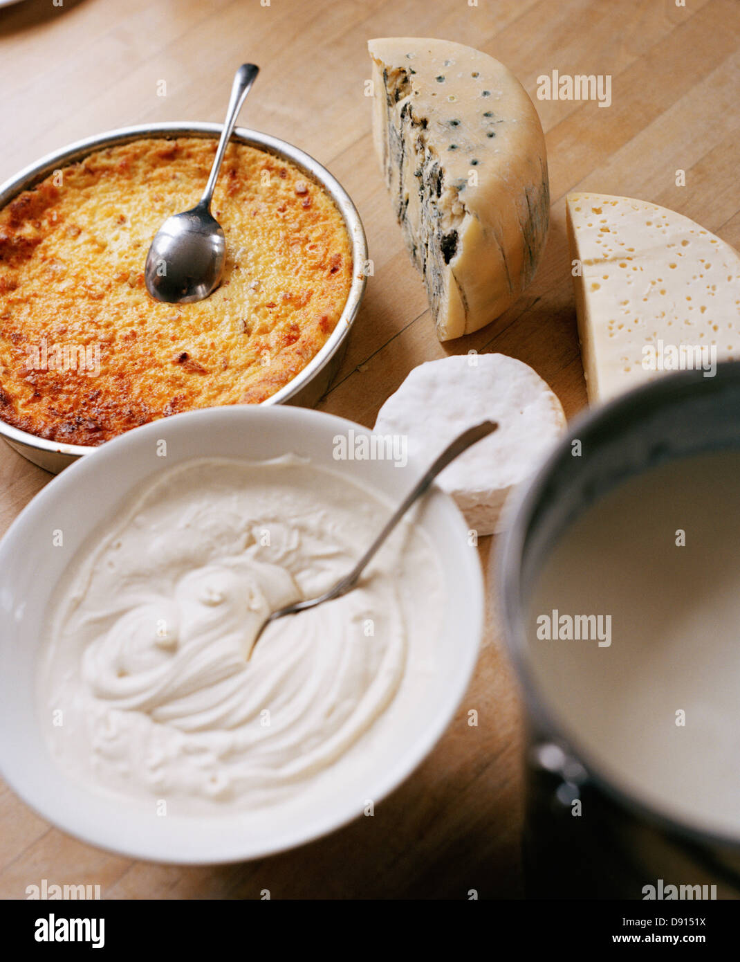 Different cheese products, Sweden Stock Photo - Alamy