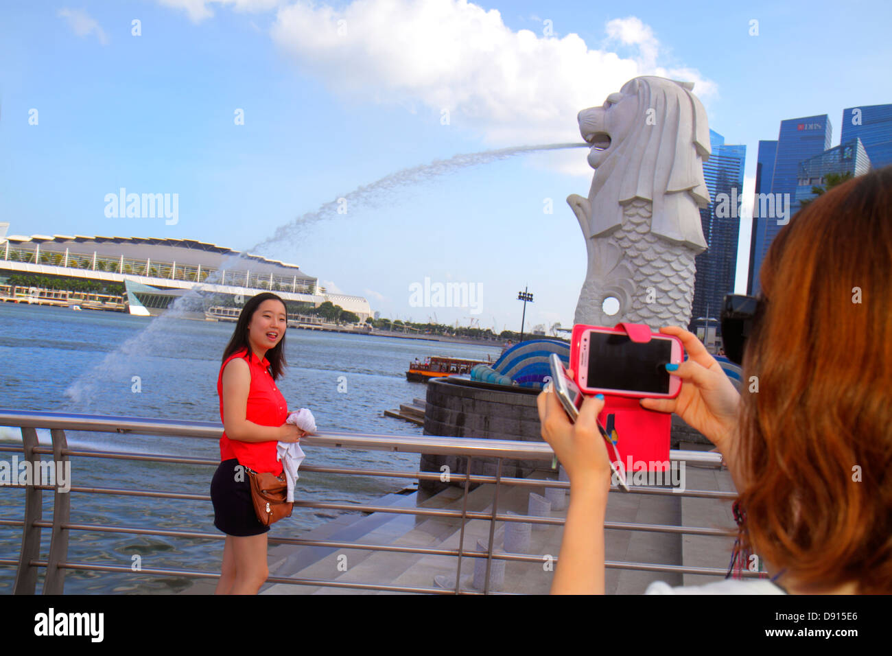 Singapore,Singapore River water,Marina Bay water,Merlion Park,Asian ...