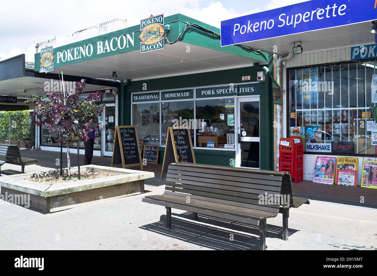 dh POKENO NEW ZEALAND Pokeno bacon butcher shop Stock Photo - Alamy