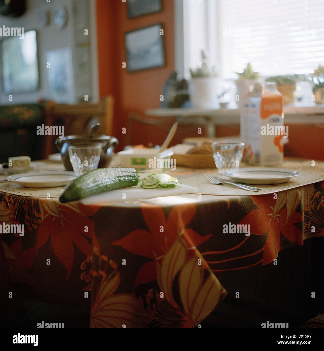 Breakfast table, Sweden Stock Photo - Alamy