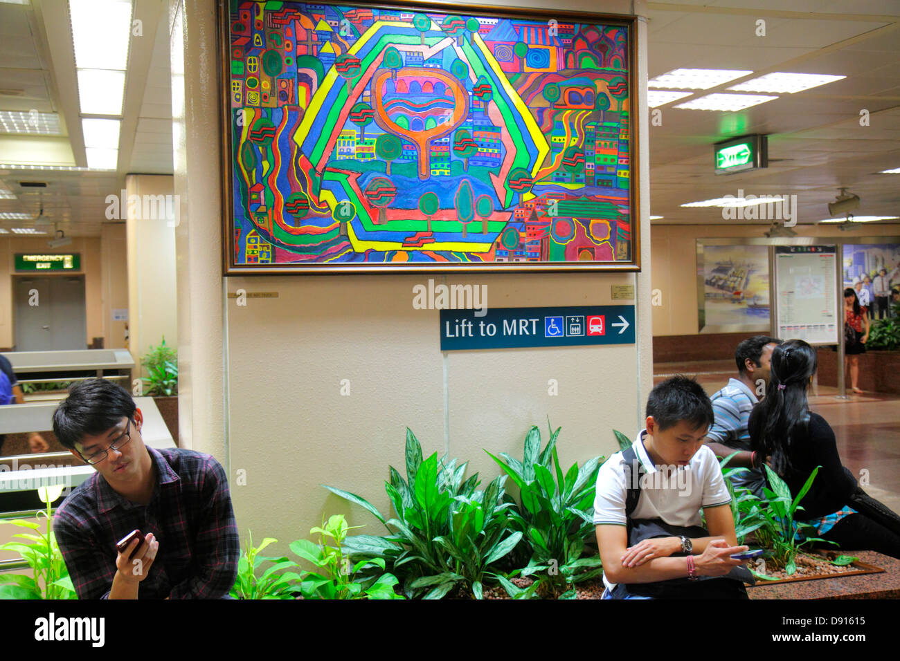 Singapore,Raffles Place MRT Station,subway train,public transportation ...