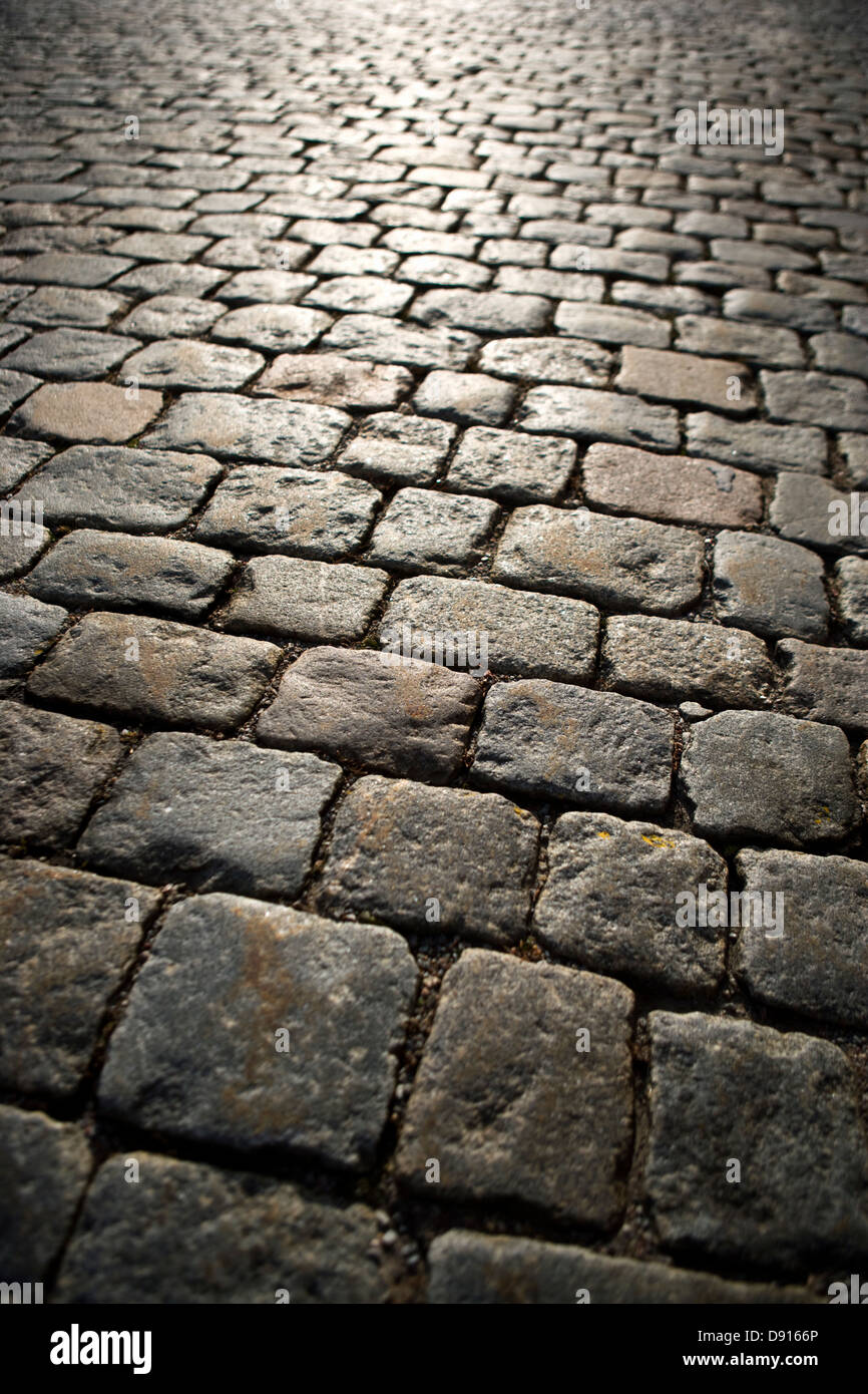 Deserted cobbled street hi-res stock photography and images - Alamy