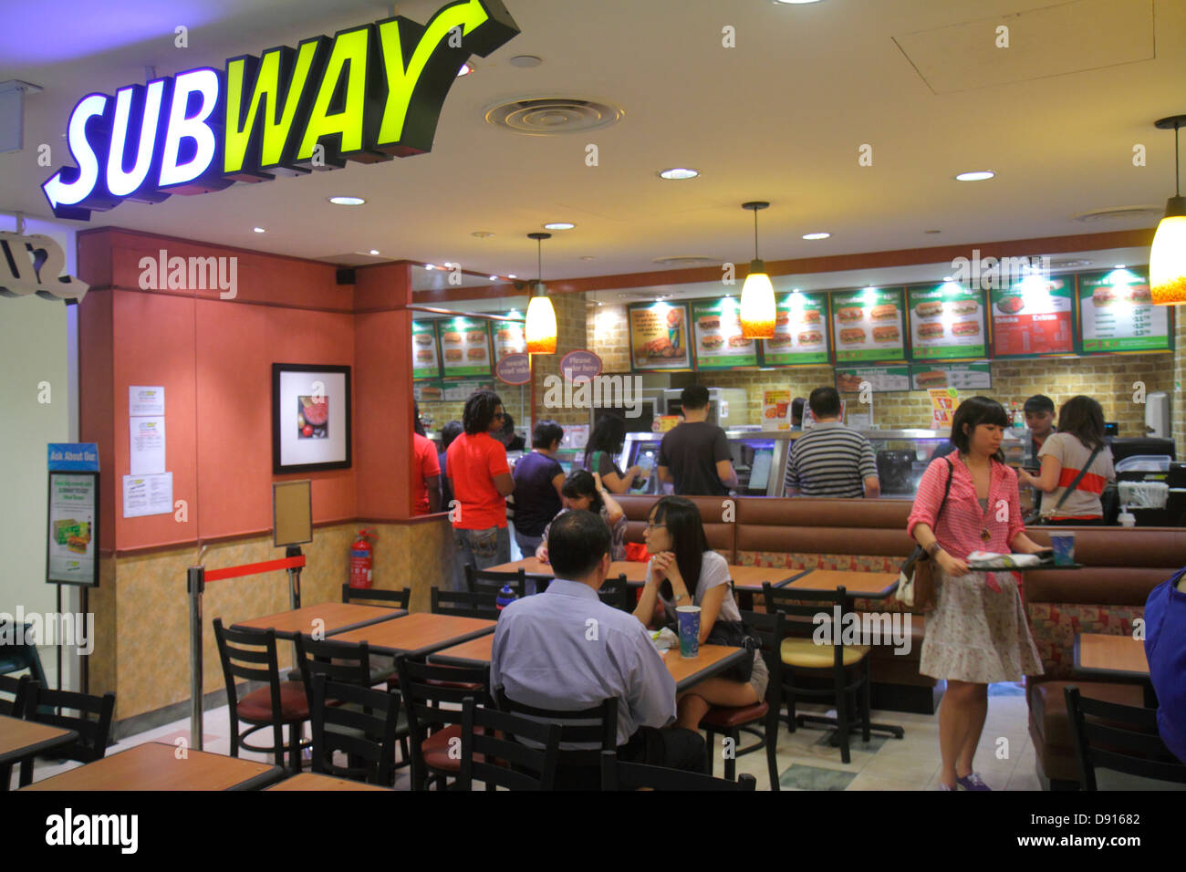 Inside Subway Restaurant Interior