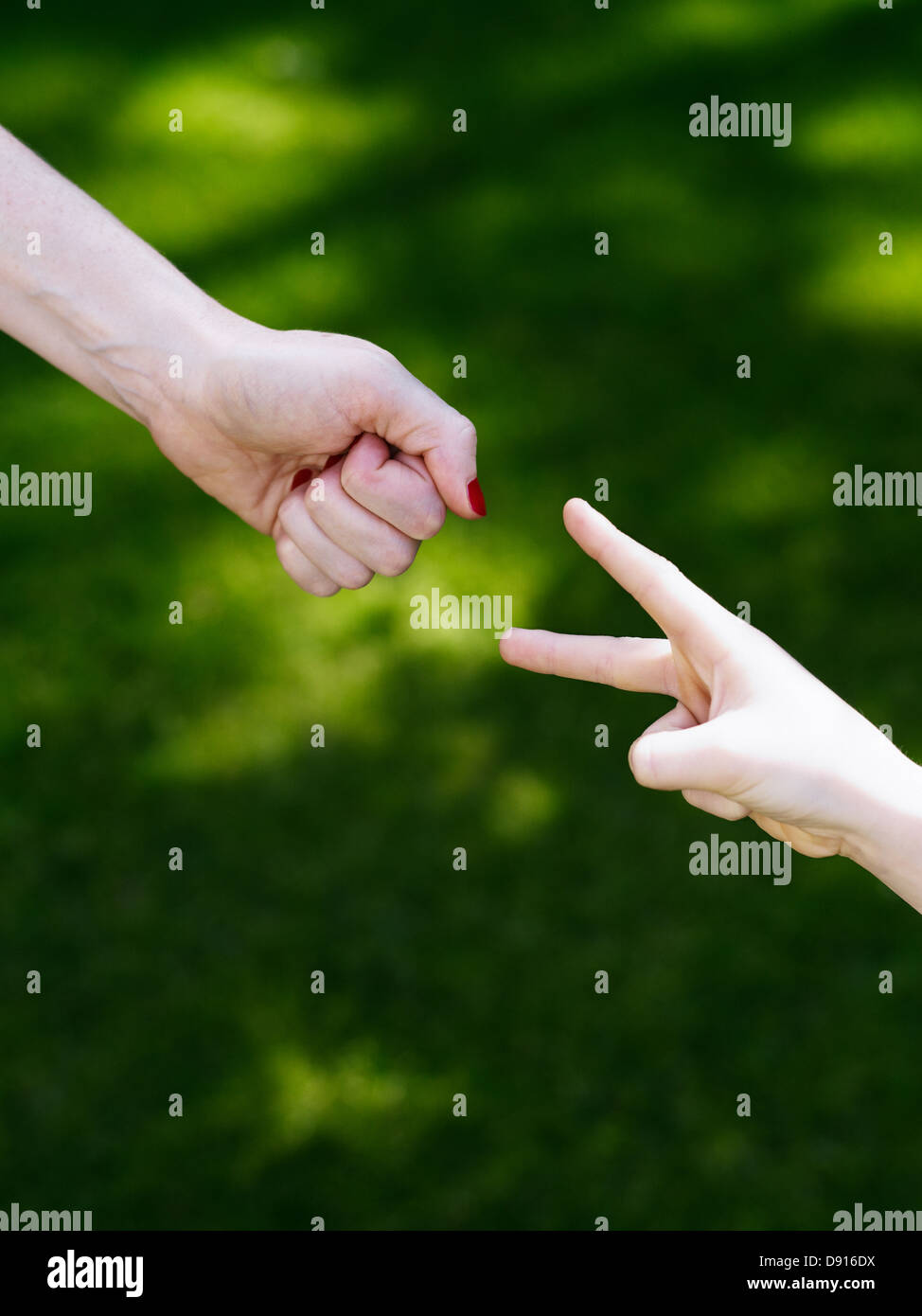 Rock paper scissors hand hi-res stock photography and images - Alamy
